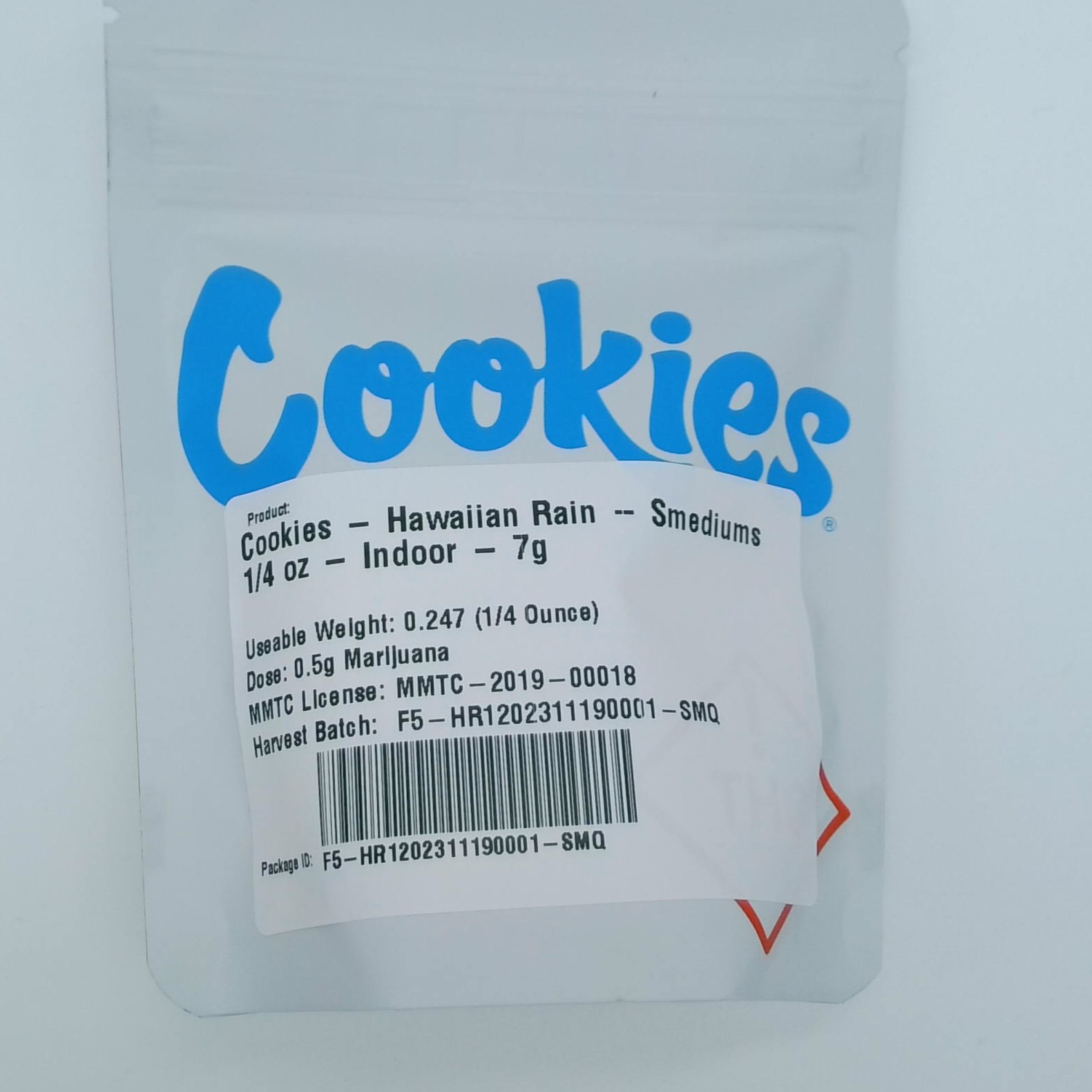 Cookies - Hawaiian Rain - Smediums 1/4 oz - Indoor - 7g