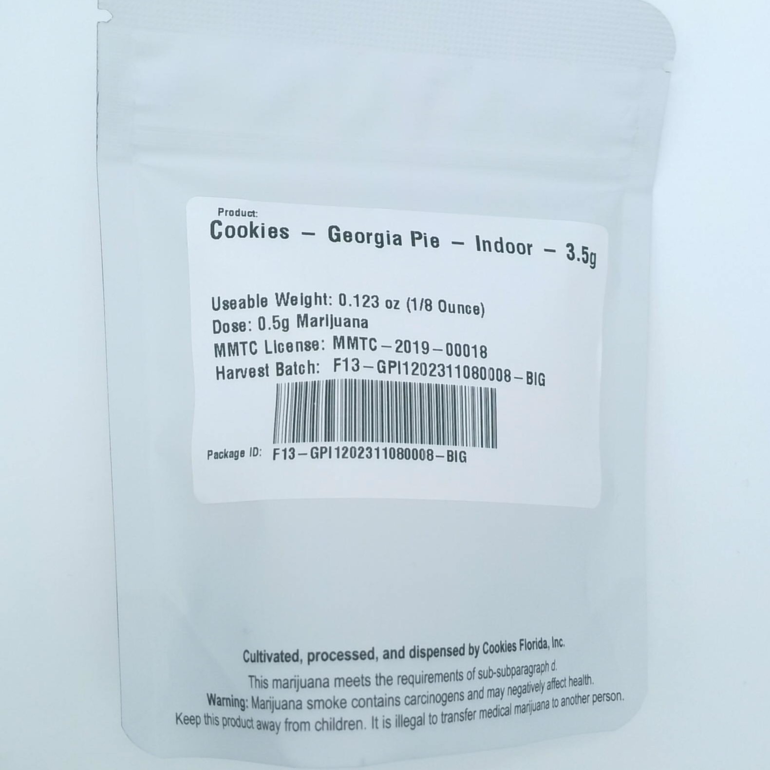 Cookies - Georgia Pie - Indoor - 3.5g