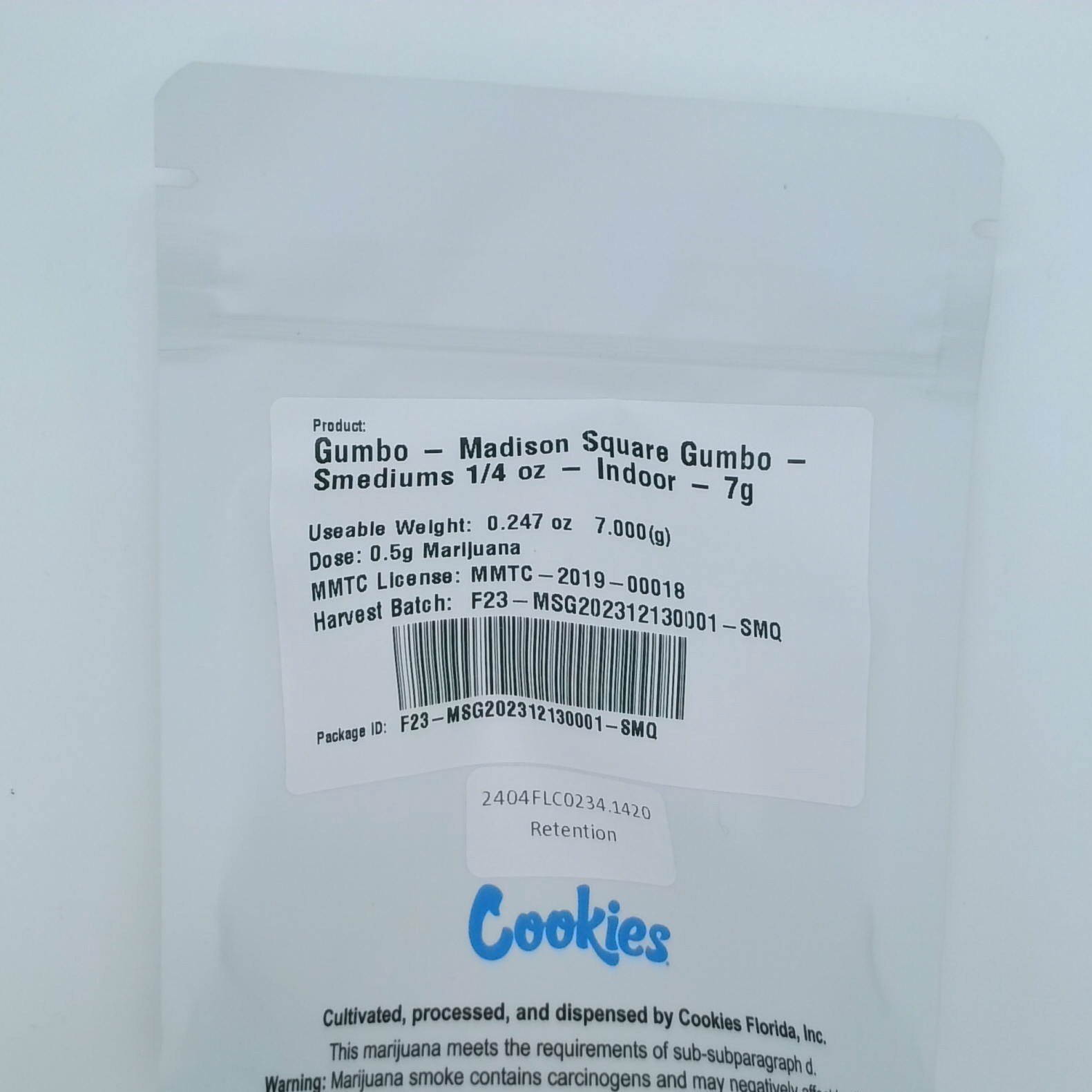 Gumbo - Madison Square Gumbo - Smediums 1/4 oz - Indoor - 7g