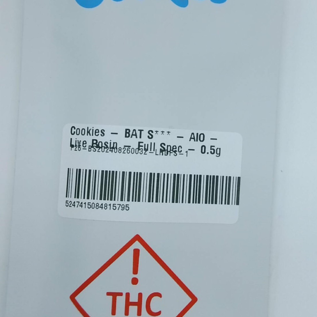 Cookies - BAT S*** - AIO - Live Rosin - Full Spec - 0.5g